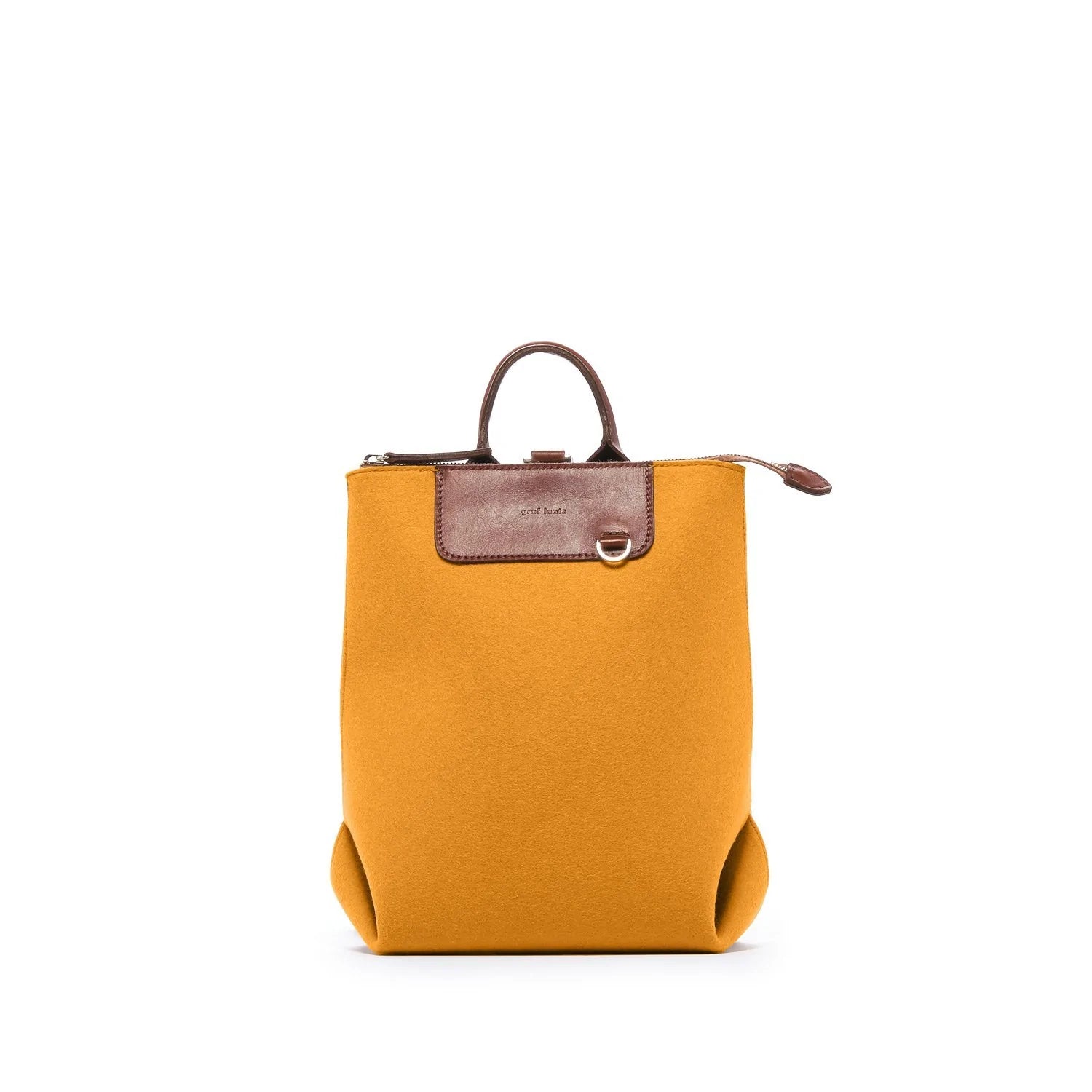 Bedford Backpack Mini Turmeric Felt, Sienna Leather – TheHans